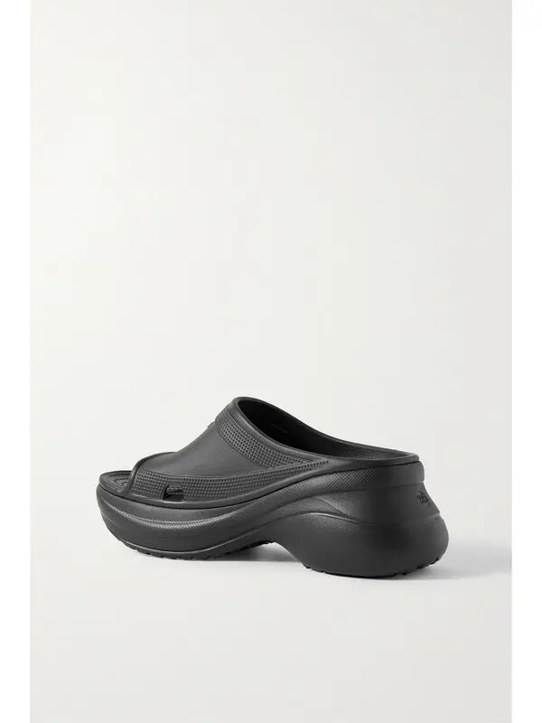 Balenciaga Crocs Pool Perforated Slides - Black