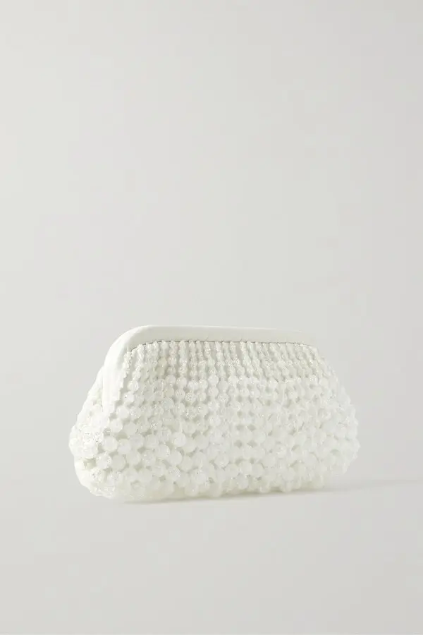 Cult Gaia Nia Embellished Leather Clutch