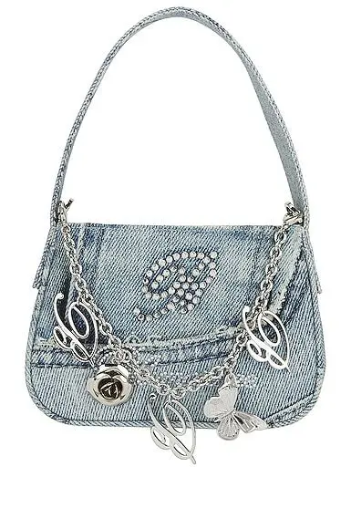 Blumarine Denim Bag In Blue