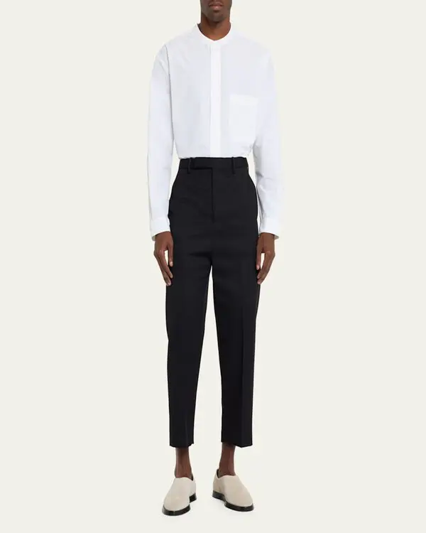 3.1 Phillip Lim Band-collar Relaxed Sport Shirt - White
