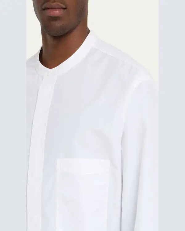 3.1 Phillip Lim Band-collar Relaxed Sport Shirt - White