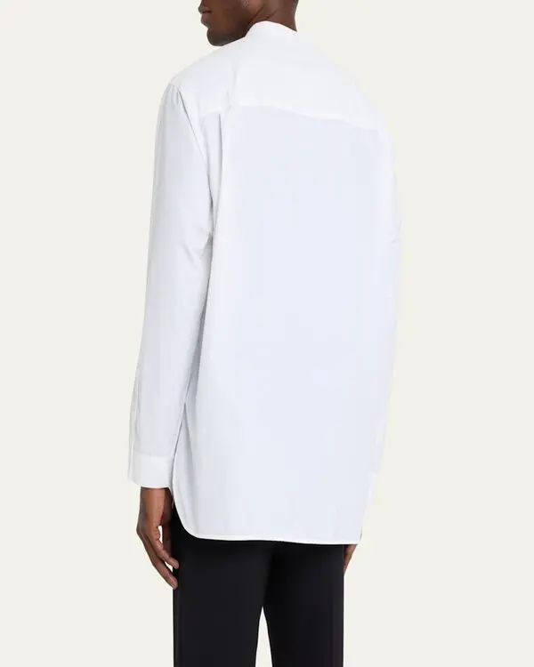 3.1 Phillip Lim Band-collar Relaxed Sport Shirt - White