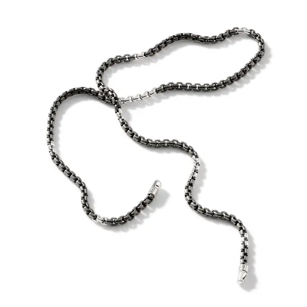 John Hardy Box Chain Necklace, Dark 4.8mm