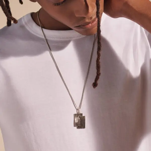 John Hardy Bamboo Striated Pendant Necklace