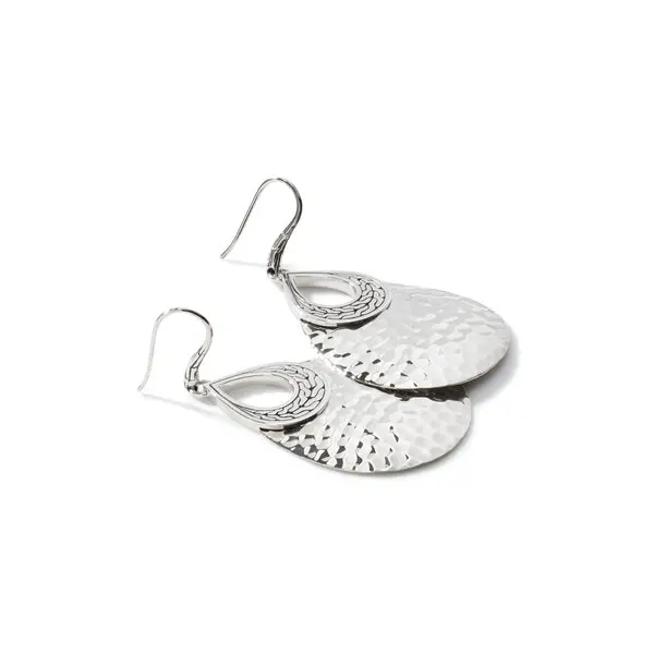 John Hardy Classic Chain Hammered Teardrop Earrings