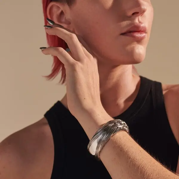 John Hardy Bamboo Woven Kick Cuff