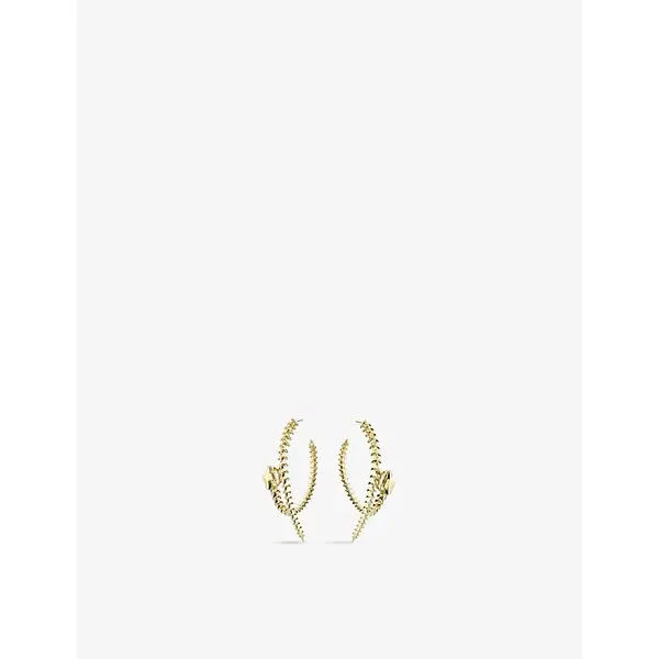 SHAUN LEANE Serpent Trace Hoop Earrings - Yellow Gold Vermeil