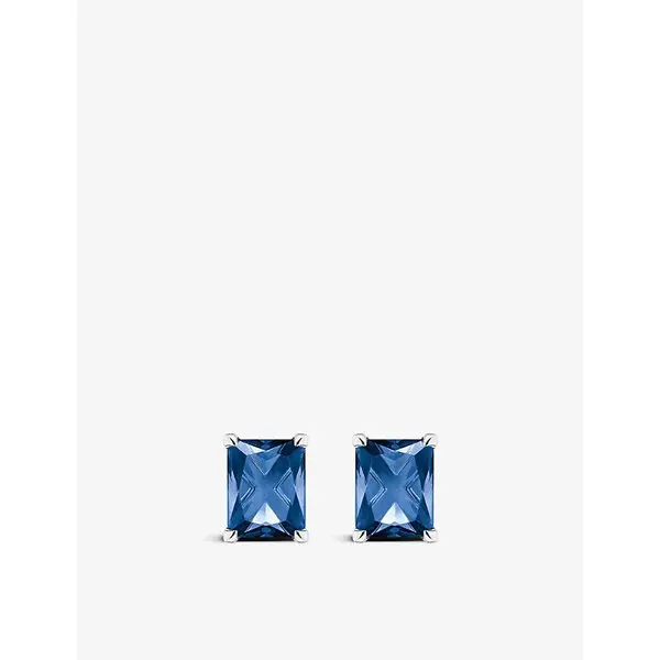 THOMAS SABO Solitaire Sterling-silver Stud Earrings - Blue