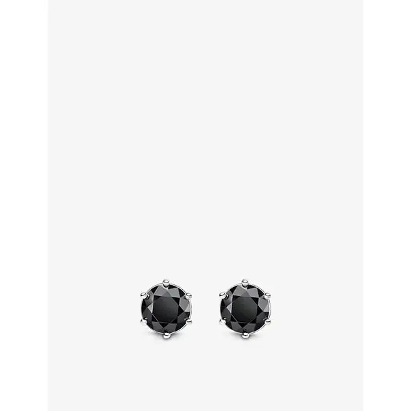 THOMAS SABO Sterling Silver And Cubic Zirconia Stud Earrings - Black