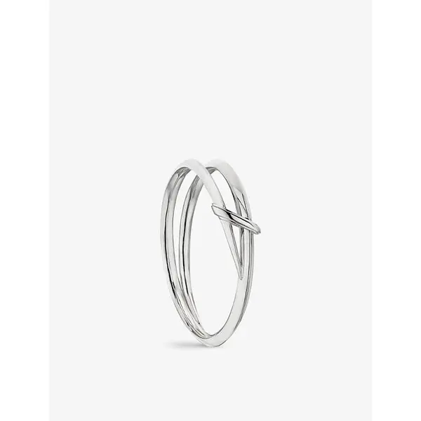SHAUN LEANE Sabre Deco Twist Bangle - Silver