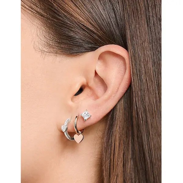 THOMAS SABO Heart Sterling-silver Single Hoop Earring
