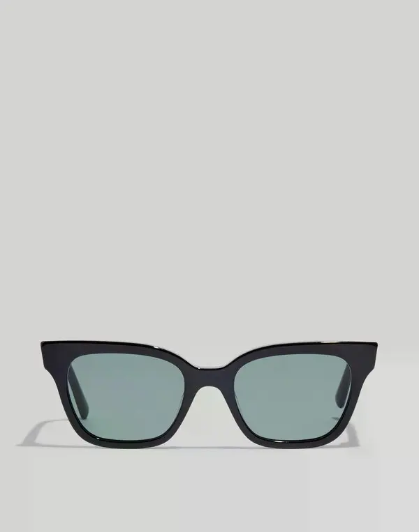 Madewell Pierport Cat-eye Sunglasses - Black Coal
