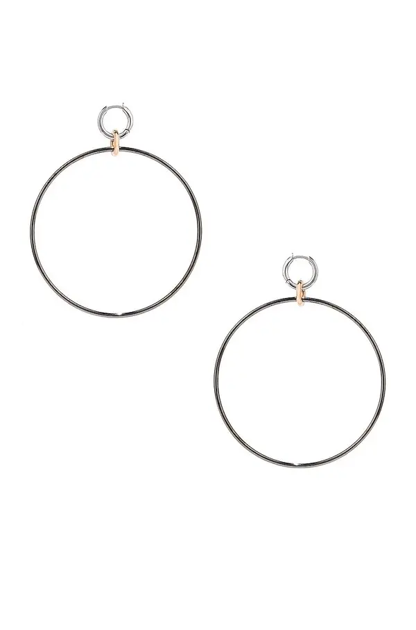 SPINELLI KILCOLLIN Altraire Noir Hoop Earrings - Black Rhodium Plated Silver