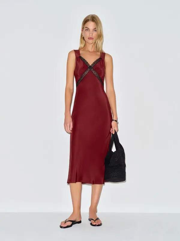 REFORMATION Provence Silk Dress