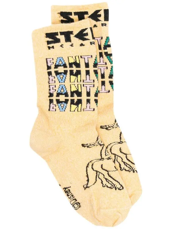 Stella McCartney Fantasia Centaurette Knitted Ankle Socks - Yellow