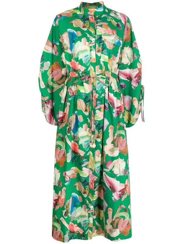 ALEMAIS Arlo Abstract-print Shirt Dress