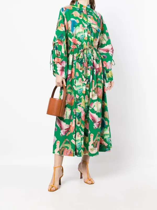 ALEMAIS Arlo Abstract-print Shirt Dress