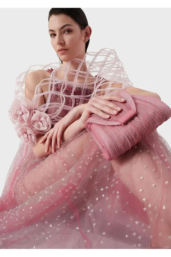 giorgio armani pink dress Giorgio Armani Prive: Couture SS24