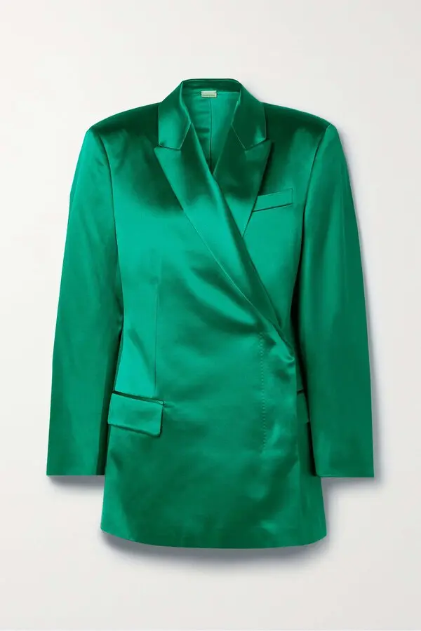 Gucci Love Parade Double-breasted Silk-satin Blazer
