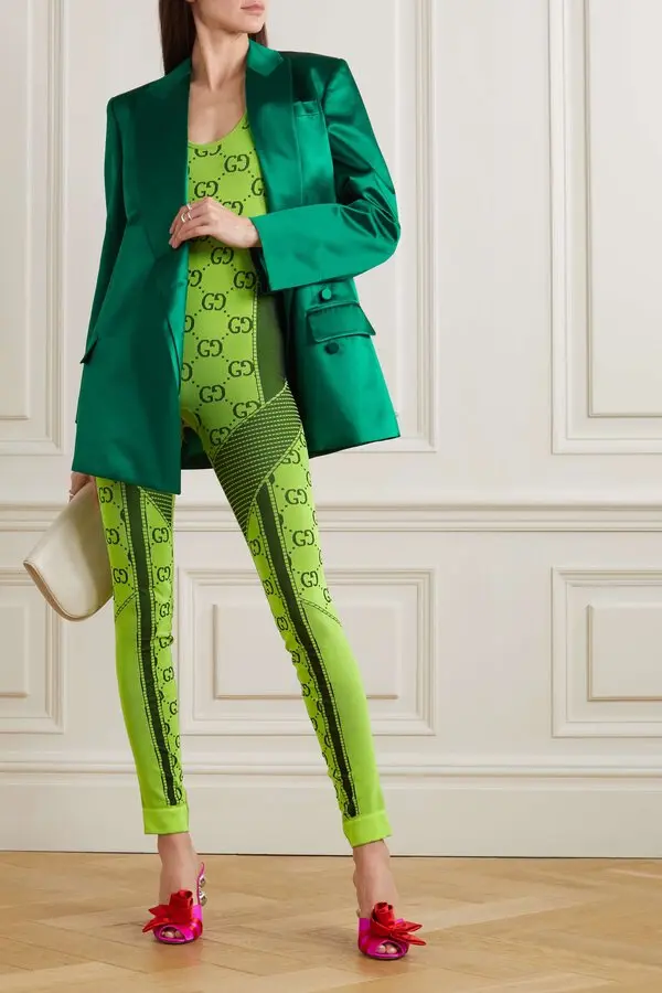 Gucci Love Parade Double-breasted Silk-satin Blazer