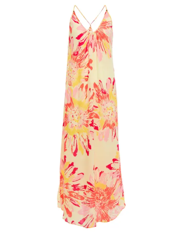 Poupette St Barth Felicia Floral Midi Dress - Multicoloured