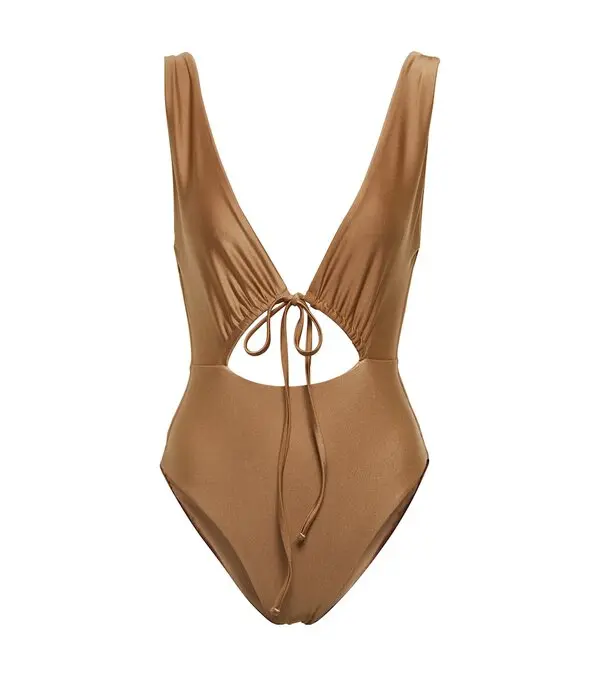 Jade Swim Cava Cutout Swimsuit - Brown