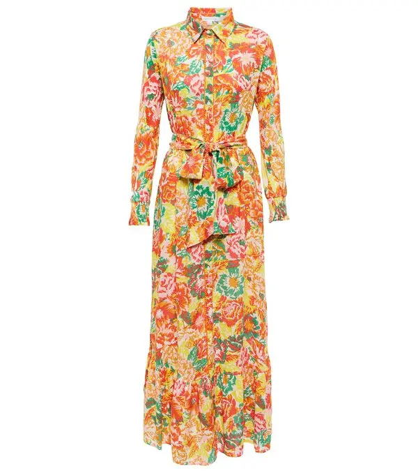 Poupette St Barth Kimi Floral Shirt Dress - Multicoloured
