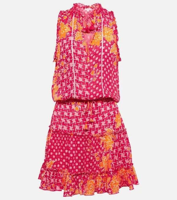 Poupette St Barth Clara Floral Minidress - Pink