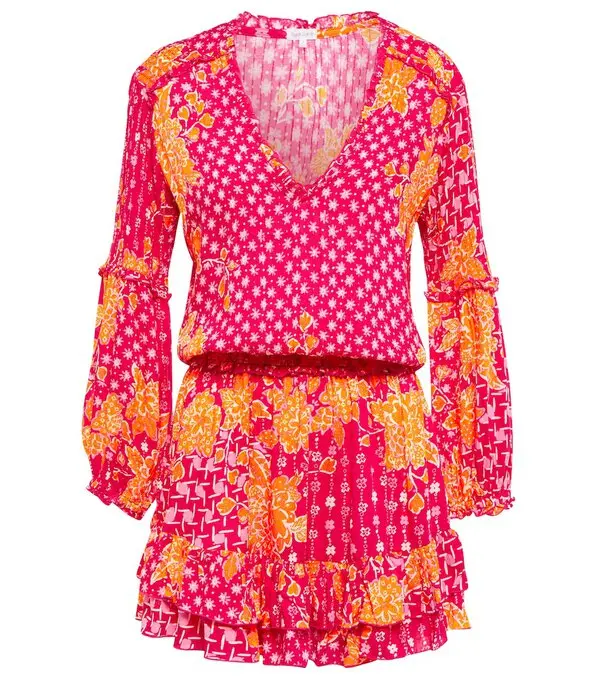 Poupette St Barth Ilona Printed Mini Dress - Pink