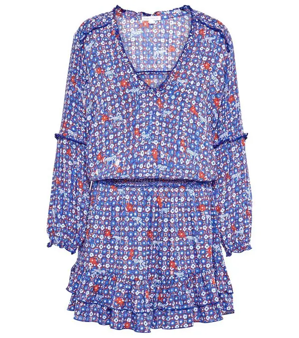 Poupette St Barth Ilona Printed Mini Dress - Red