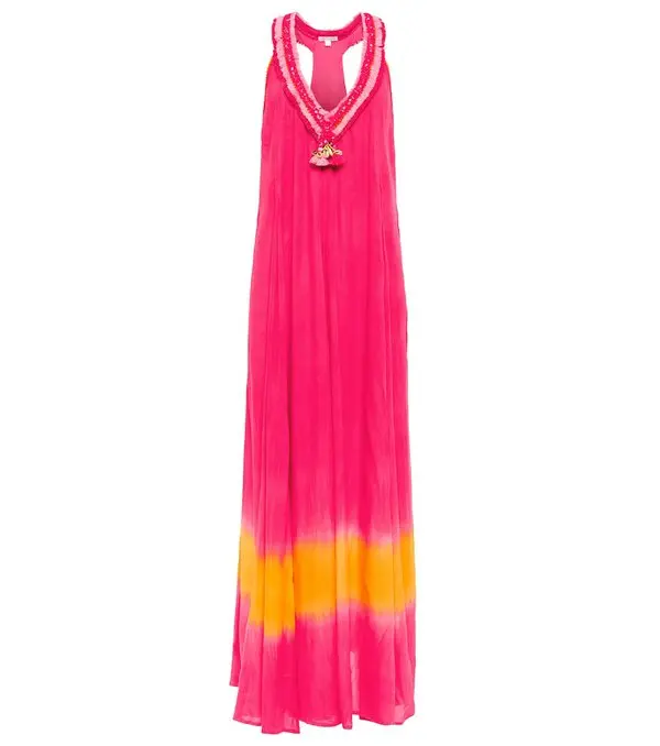 Poupette St Barth Nava Tie-dye Maxi Dress - Pink