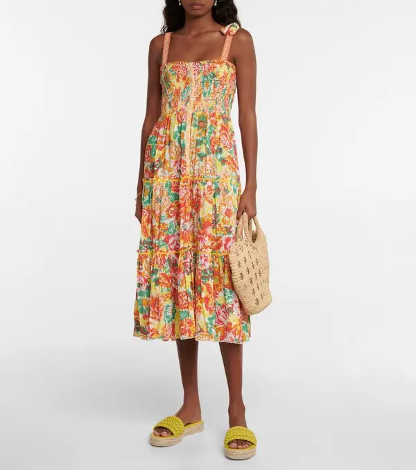 Poupette St Barth Triny Printed Midi Dress