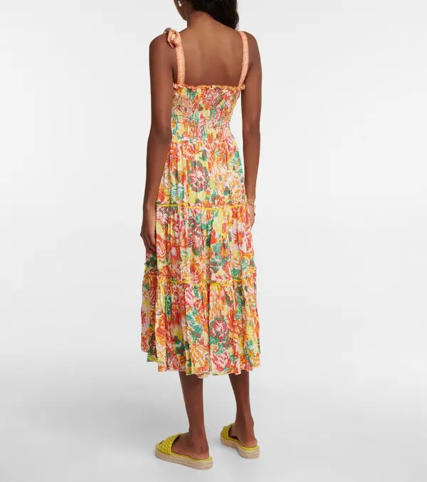 Poupette St Barth Triny Printed Midi Dress