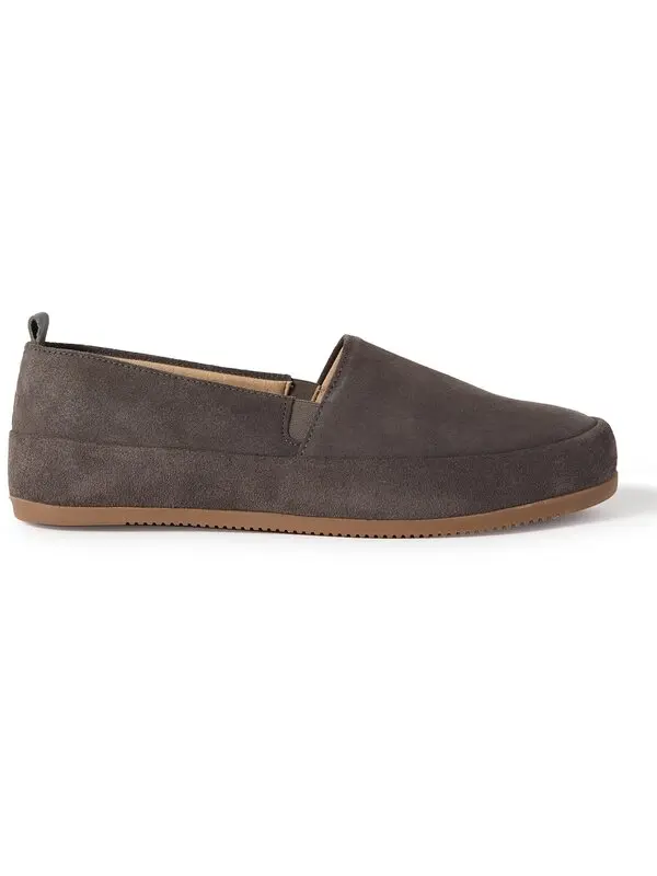 Mulo Suede Loafers - Brown