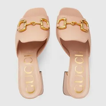 Gucci Slide Sandal With Horsebit Leather - Neutral