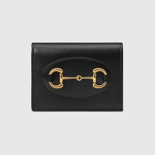 Gucci Horsebit 1955 Card Case Wallet - Black