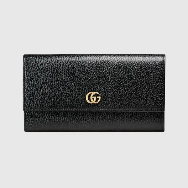 Gucci Gg Marmont Continental Wallet Leather - Black