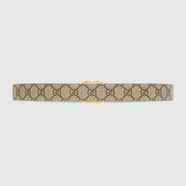 Gucci Gg Thin Marmont Belt Gg Canvas