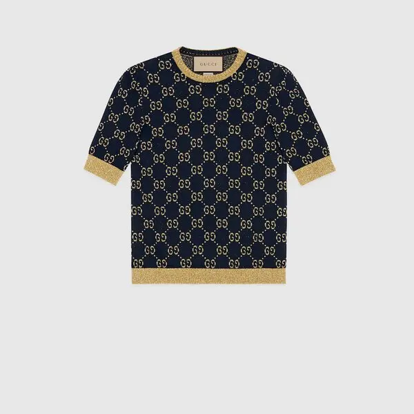 Gucci Gg Cotton Lamé Top