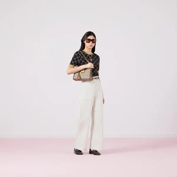 Gucci Gg Cotton Lamé Top