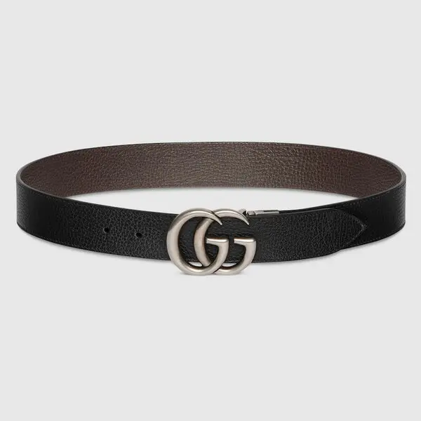 Gucci Gg Marmont Reversible Belt - Black
