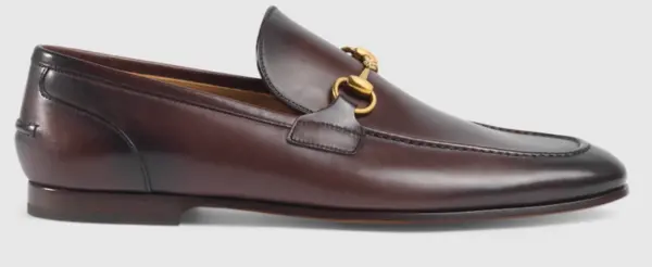 Gucci Brwon Leather Jordaan Loafer