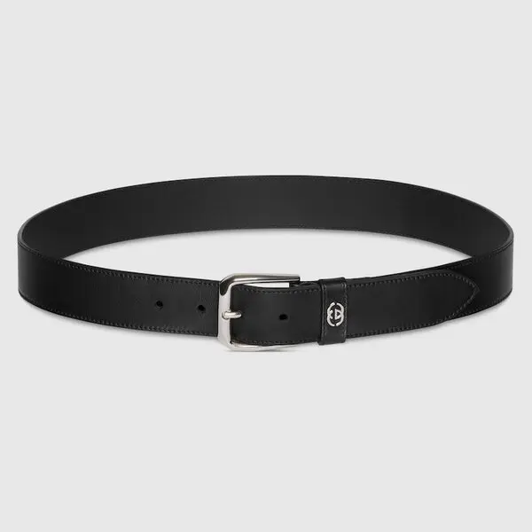 Gucci Belt With Interlocking G Detail - Black