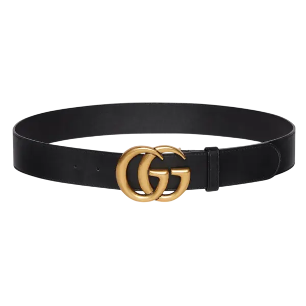Gucci Gg Marmont Wide Belt - Black