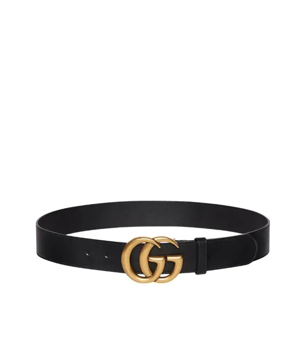 Gucci Gg Marmont Wide Belt - Black