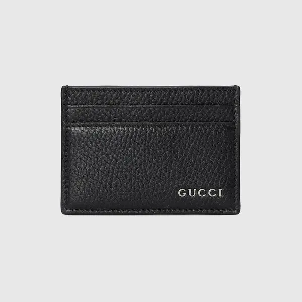Gucci Card Case With Logo - Black
