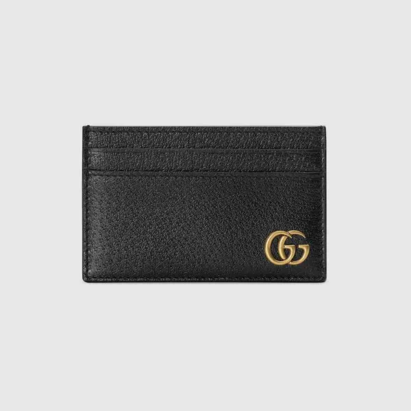 Gucci Gg Marmont Card Case Leather - Gold