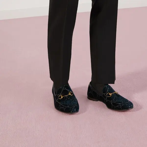 Gucci Jordaan GG Black Velvet loafers Size 9 Gucci Women main image 2