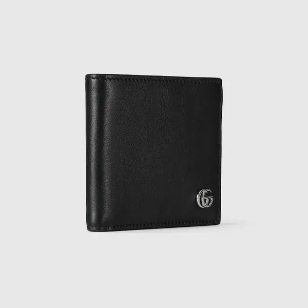 Gucci Gg Marmont Bi-fold Wallet Leather - Black