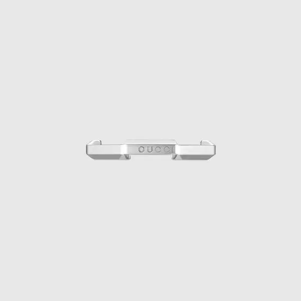 Gucci Link To Love 18k Mirrored Ring - White Gold